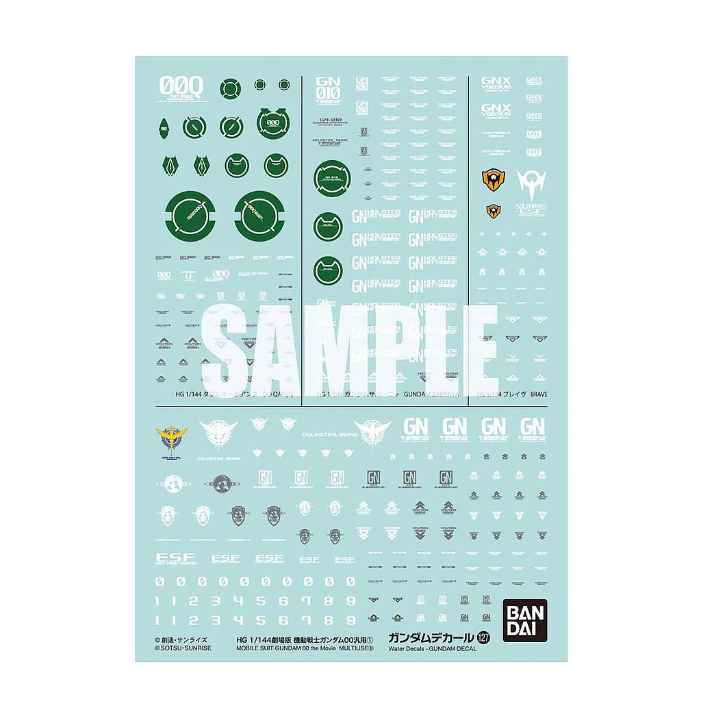 DECALS GUNDAM 127 MOBILE SUIT GUNDAM 00 THE MOVIE MULTIUSE BANDAI HOBBY ...